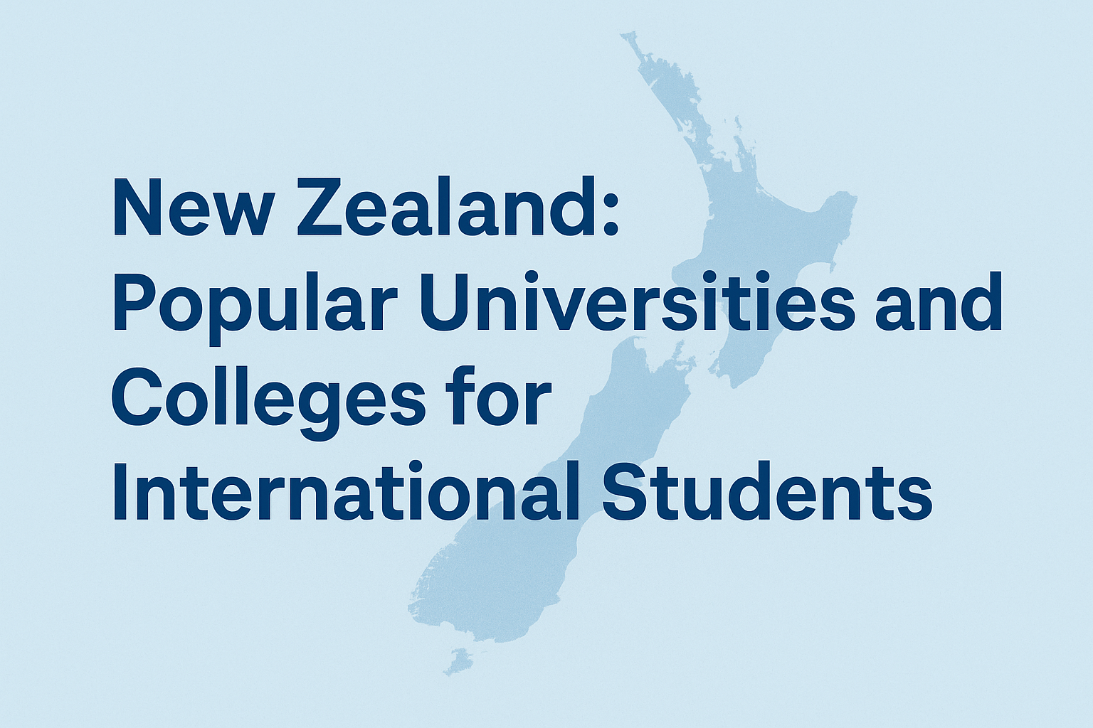 New Zealand Popular Universities and Colleges for international ...